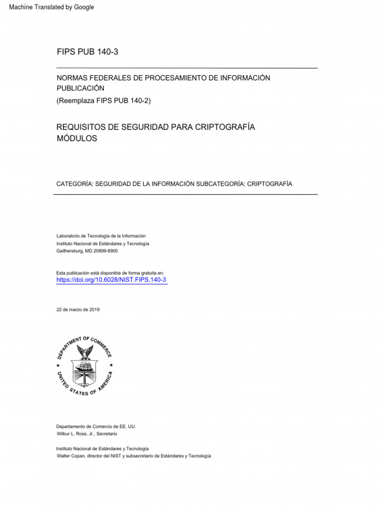 Nist Fips 140-3 | PDF | La seguridad informática | Seguridad