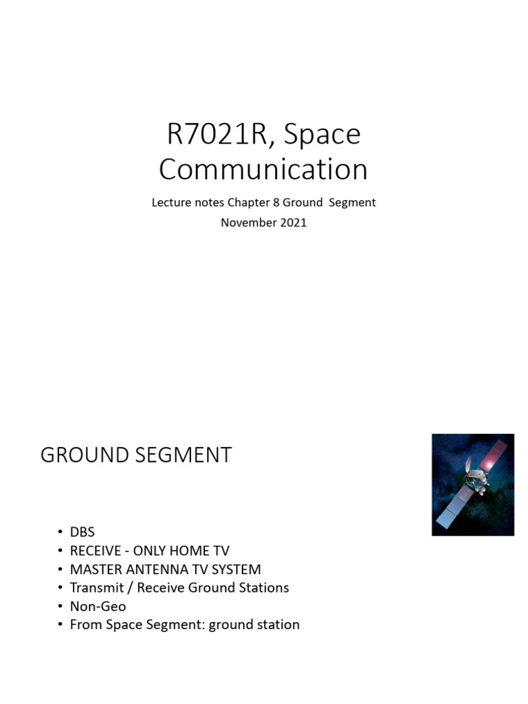 Ground Segment CH 9 | PDF
