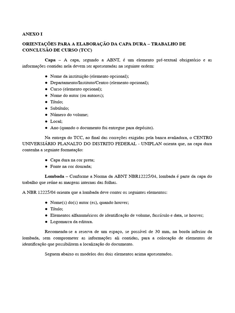 PASSO A PASSO CAPA DURA - UNIPLAN - Docx-1 | PDF