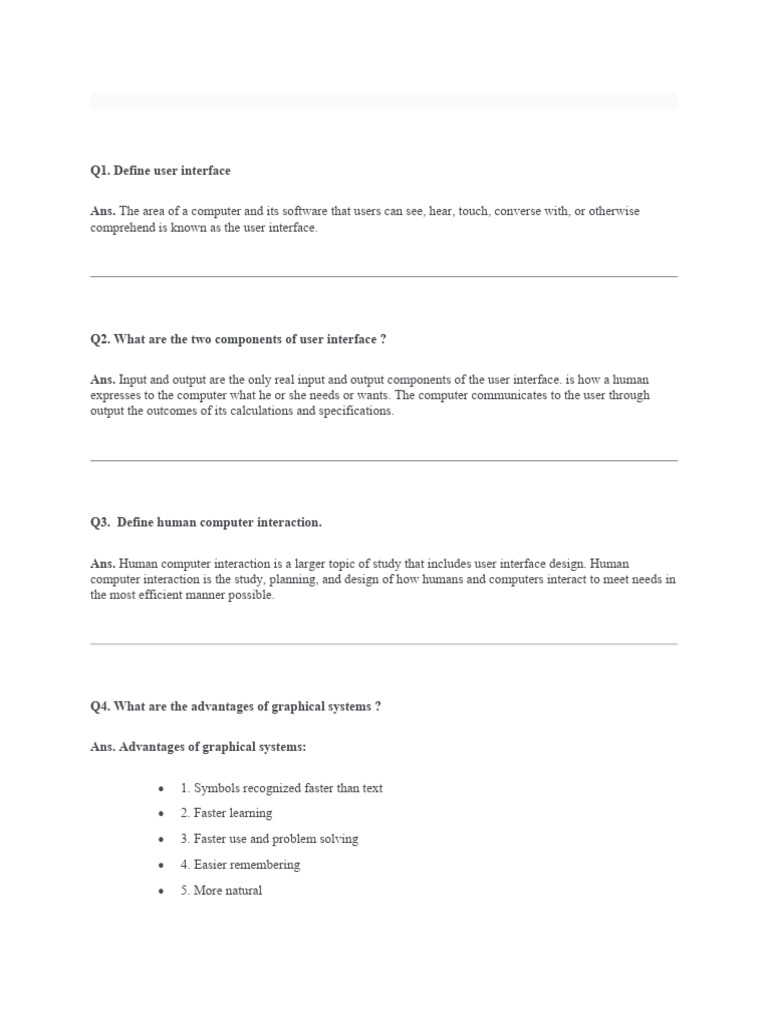 Imp HCI Exam | PDF | Menu (Computing) | Graphical User Interfaces