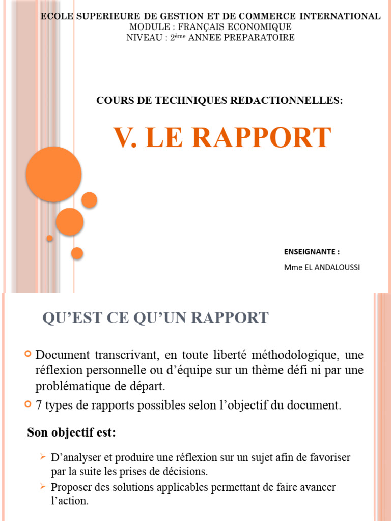Le Rapport | PDF