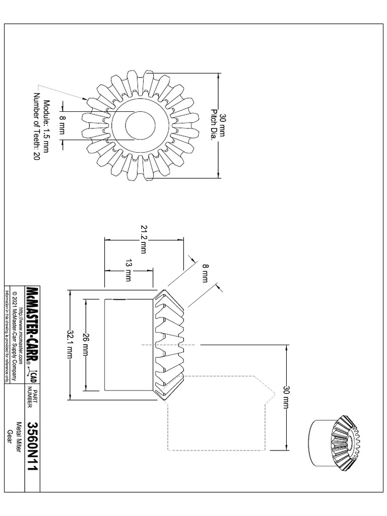 3560N11 - Metal Miter Gear Model | PDF