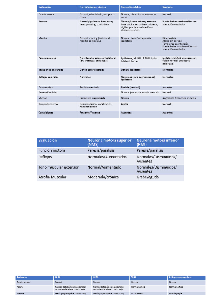 Tabla Brain Signs | PDF