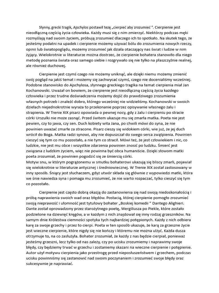 Cierpieć Aby Zrozumieć | PDF