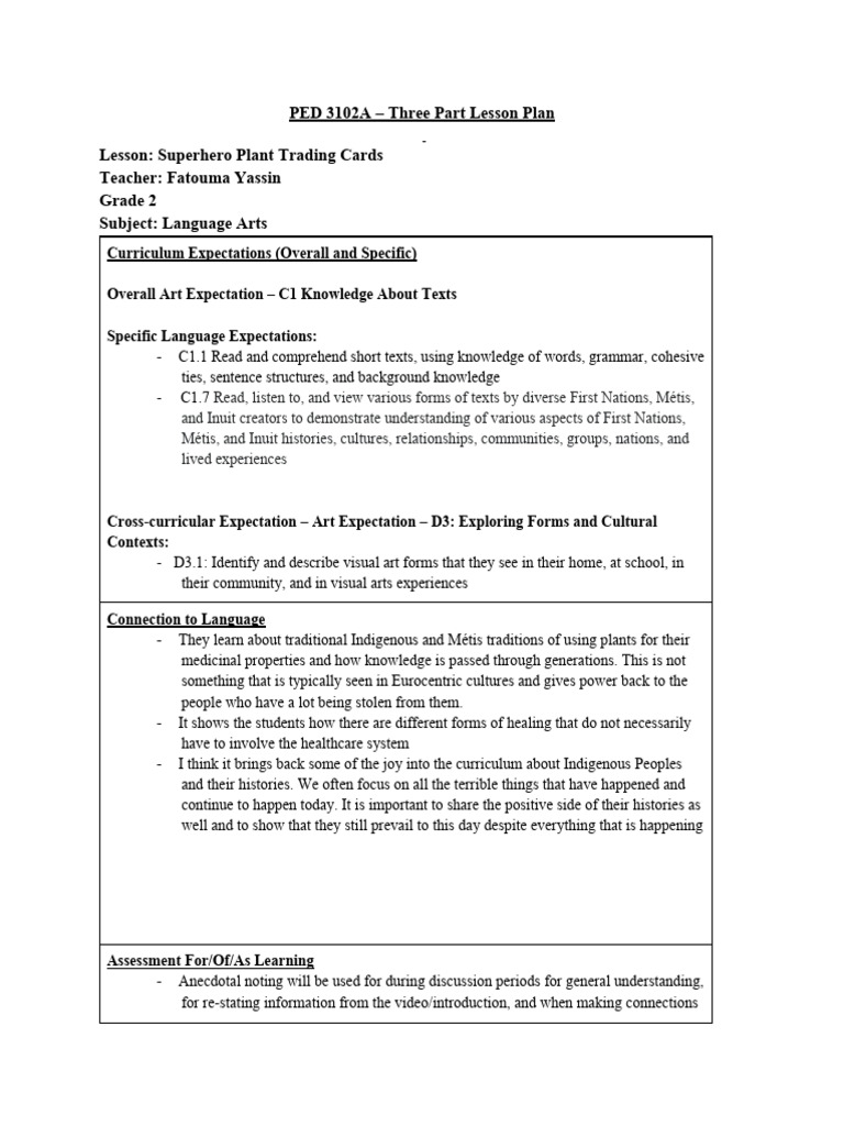 Superhero Plant Lesson Plan | PDF