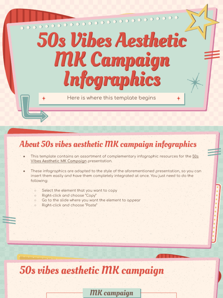 50s Vibes Aesthetic MK Campaign Infographics by Slidesgo | PDF ...