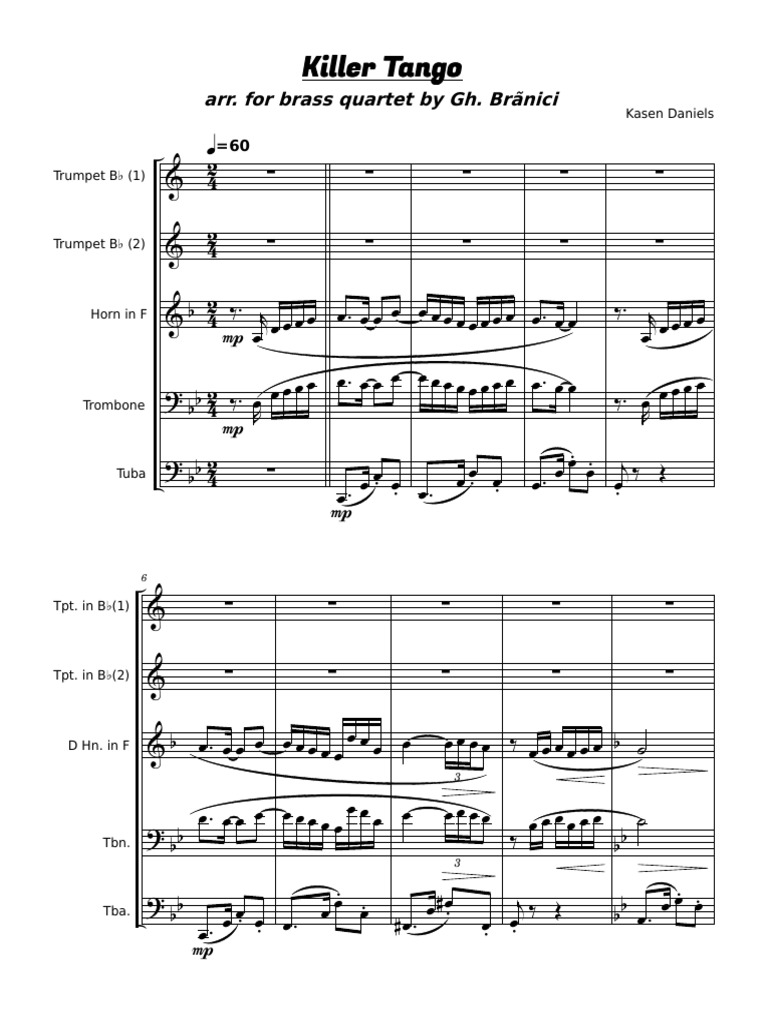 Killer Tango Kasen Daniels | PDF | Music Theory | Music Production