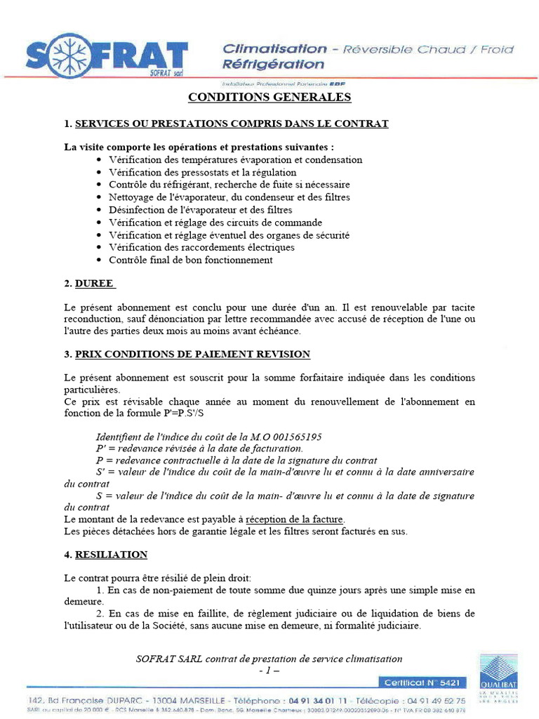 Conditions Generales | PDF