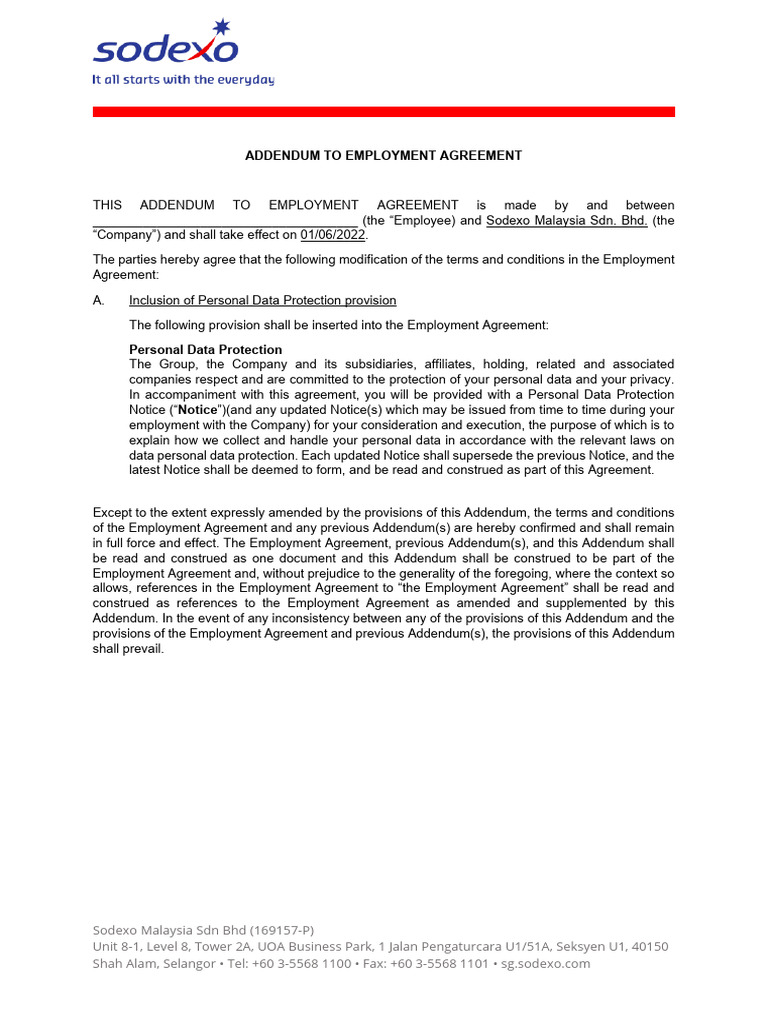 Addendum MY | PDF | Addendum | Private Law