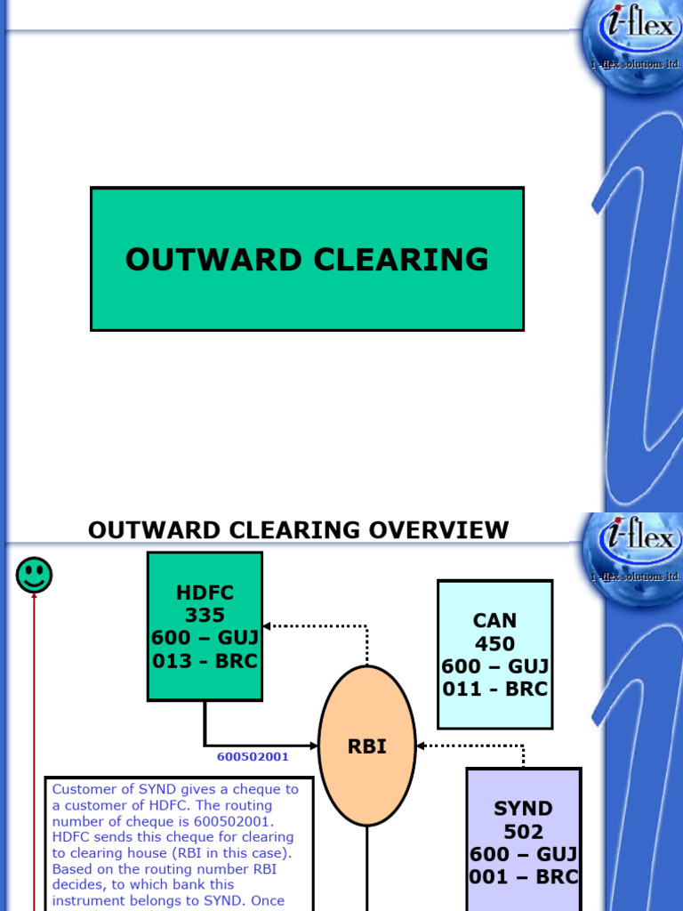 5-SETTLEMENT-Outward Clearing 1 | PDF | Cheque | Banks