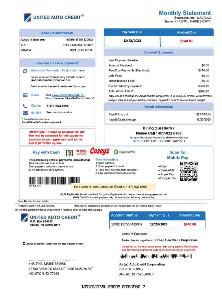 Statement 11397317 | PDF | Payments | Cheque