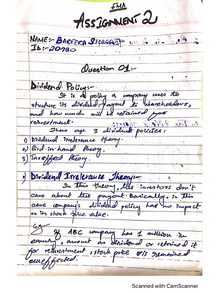 Assignment 2 FMA | PDF