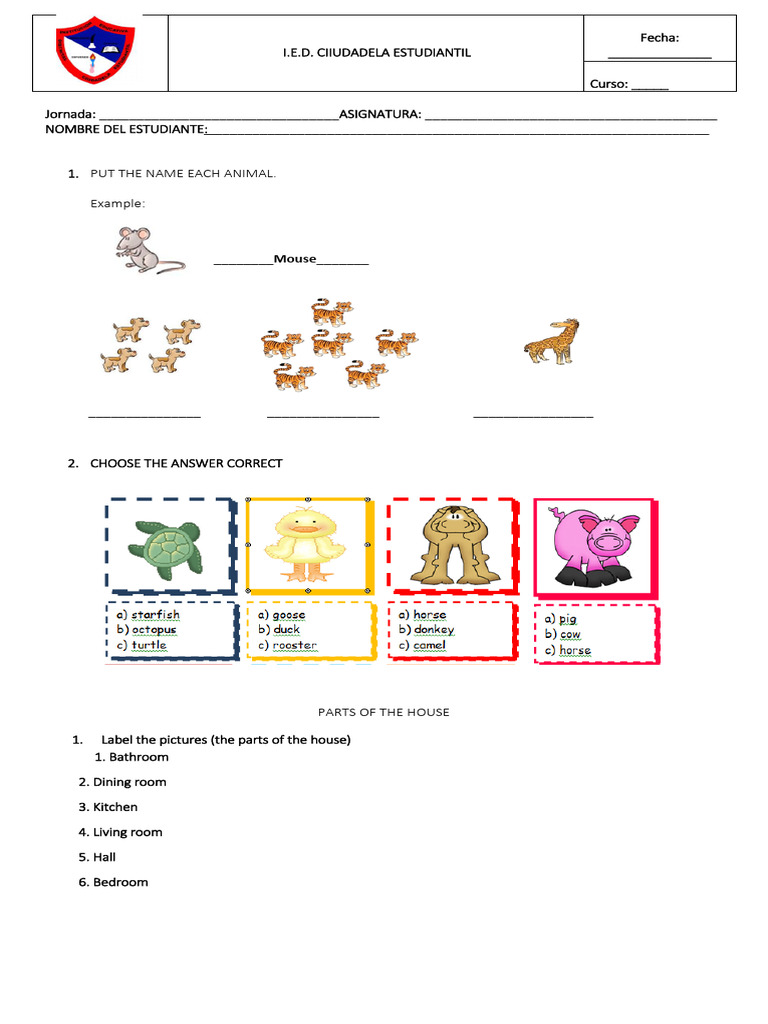 2do Grado Taller de Ingles | PDF