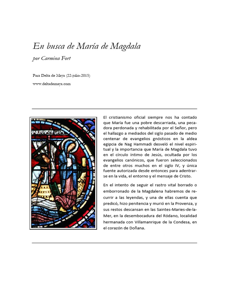 En busca de María de Magdala | PDF | María Magdalena | Jesús