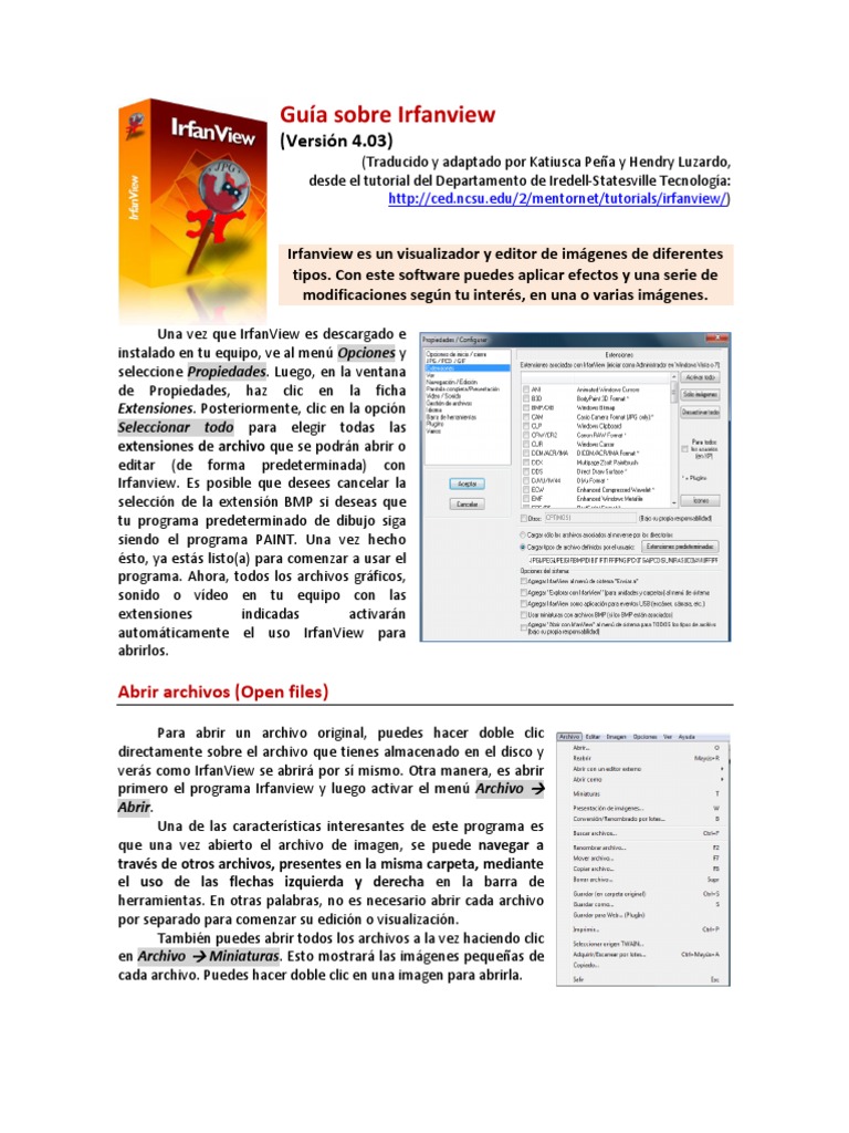 Guía Básica de Irfanview | PDF | Point and Click | Archivo de computadora