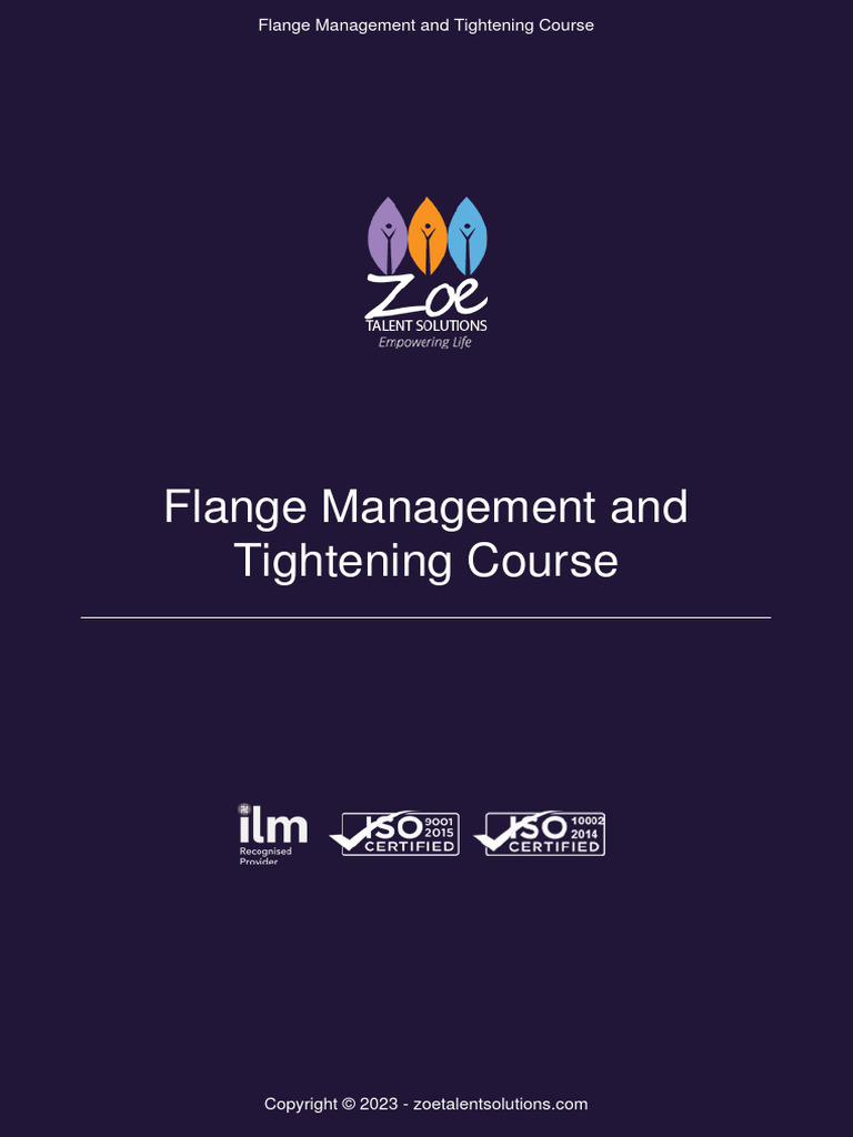 Flange Management and Tightening Course | PDF | Mechanical Engineering