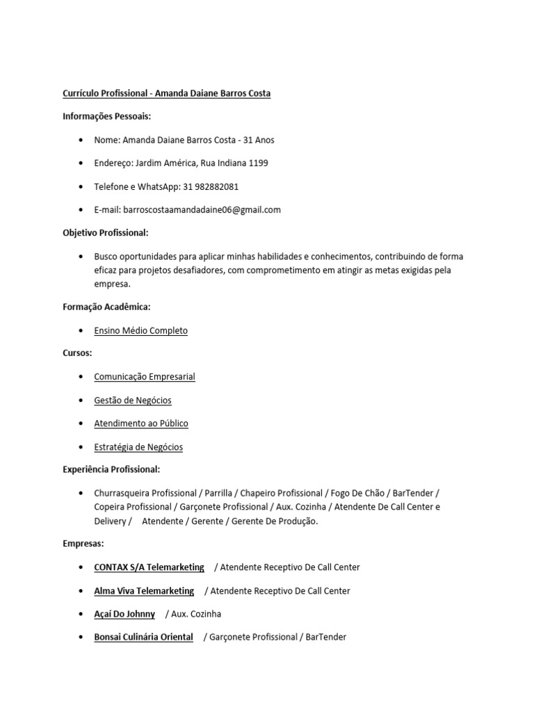 DOcumento Amanda | PDF