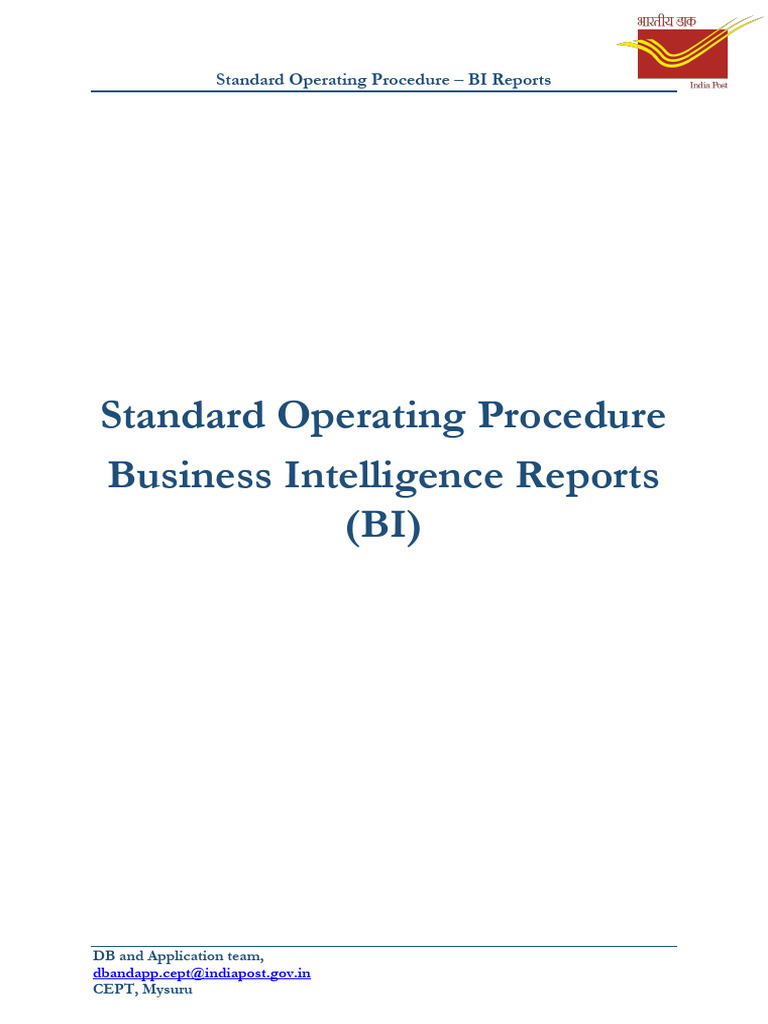 BI Standard Operating Procedure | PDF | Icon (Computing) | Business ...
