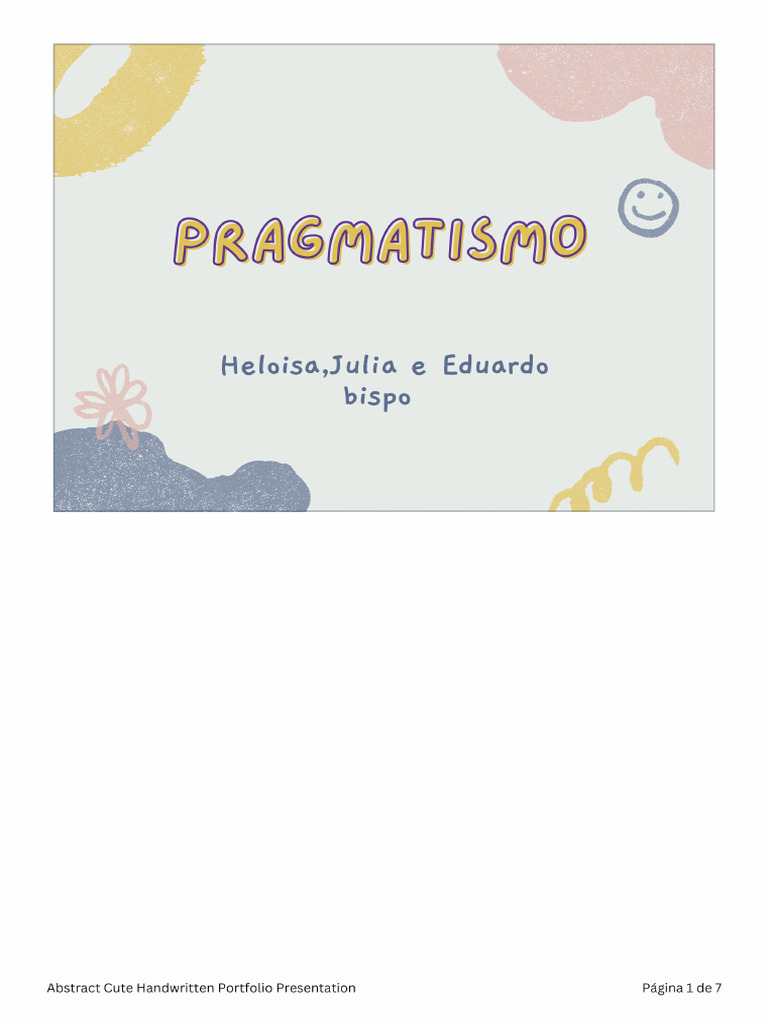 Abstract Cute Handwritten Portfolio Presentation 2 | PDF