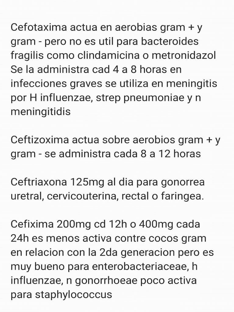 Cefalosporinas 3era - 221017 - 150357 | PDF