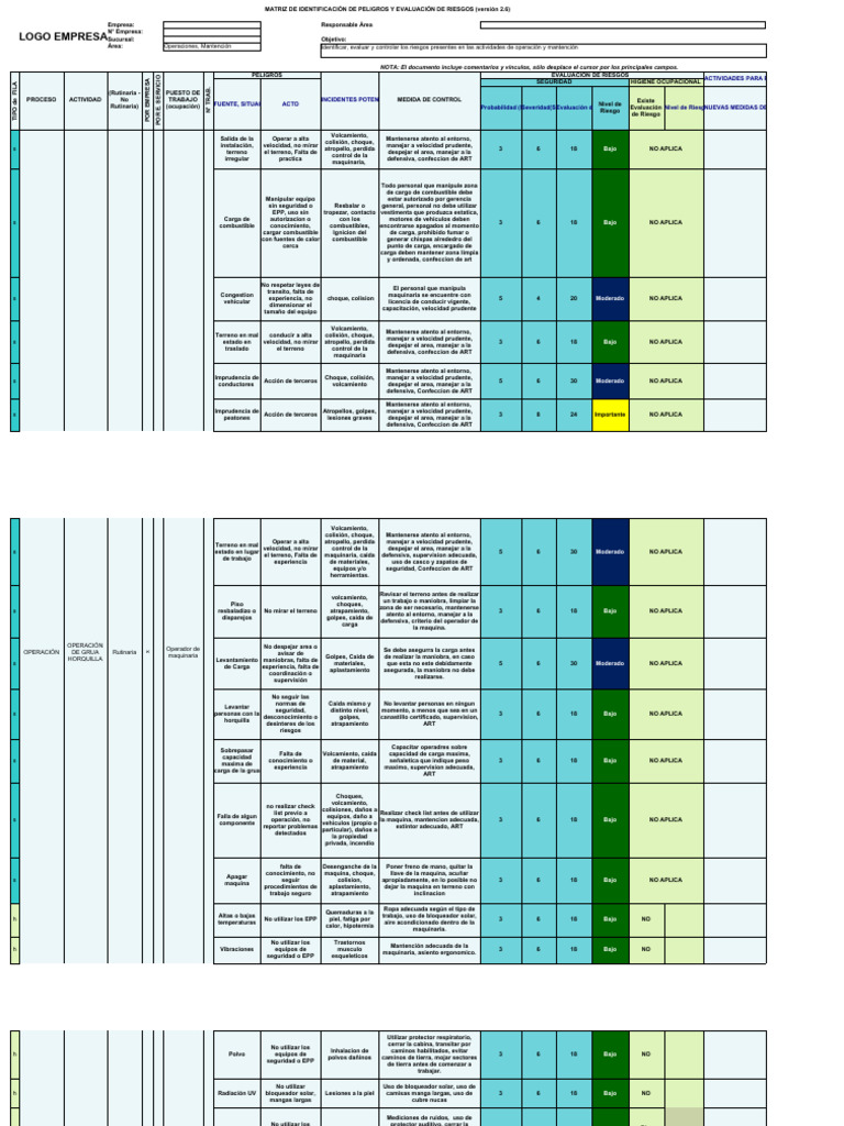 MATRIZ IPER Grua Horquilla | PDF