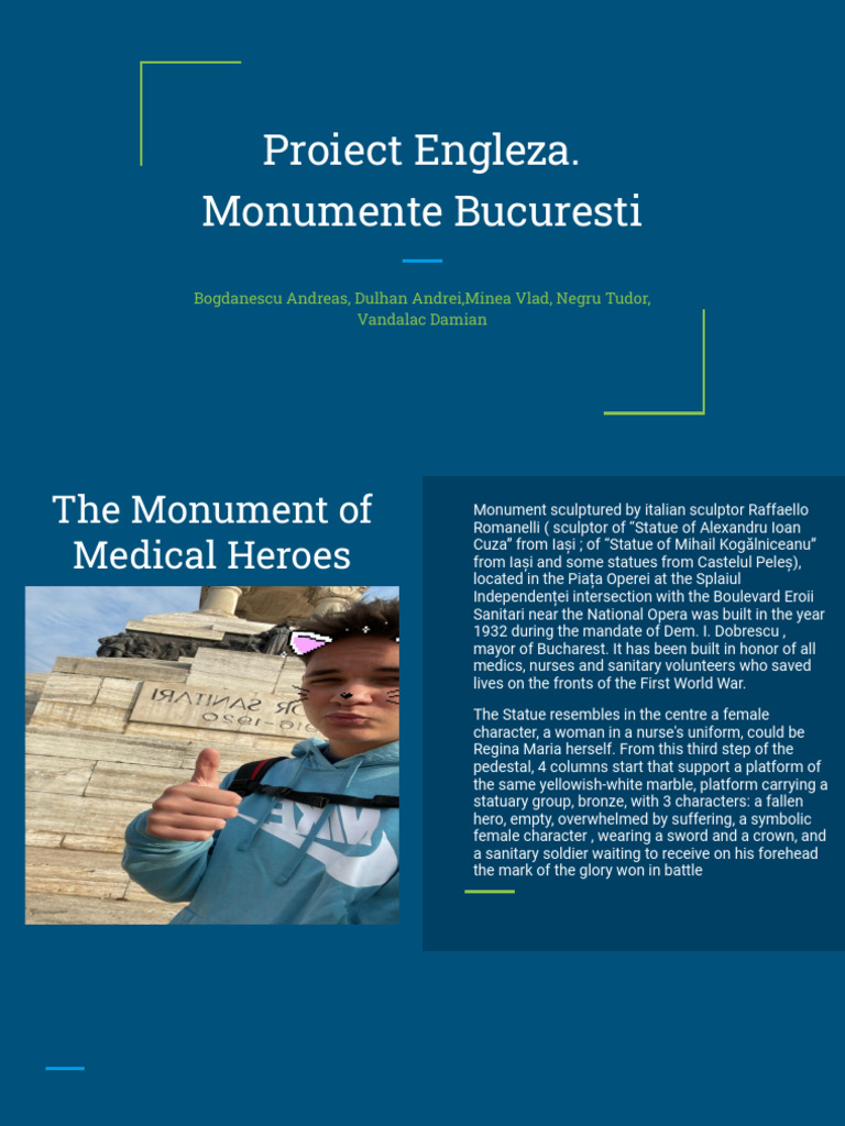 Proiect Engleza. Monumente Bucuresti | PDF | Romania