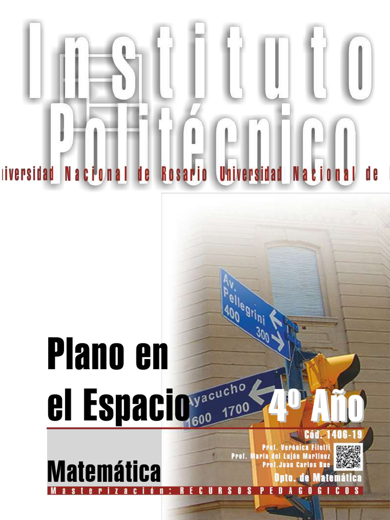 1406-19 MATEMÁTICA Plano en el Espacio | PDF | Ecuaciones | Vector ...