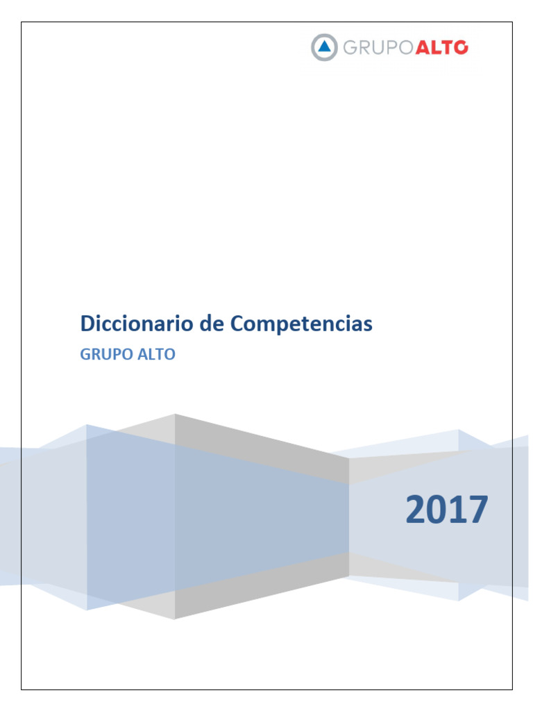 Diccionario Competencias Grupo ALTO 2017 | PDF | Gestión de recursos humanos | Planificación