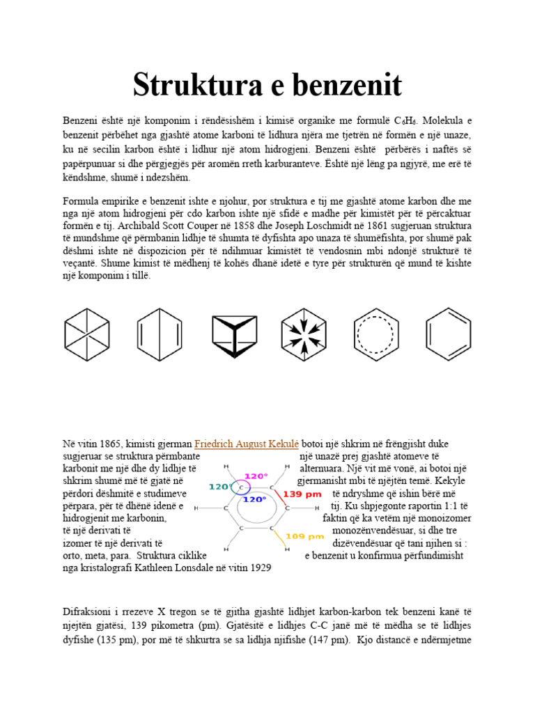 Struktura e Benzenit | PDF