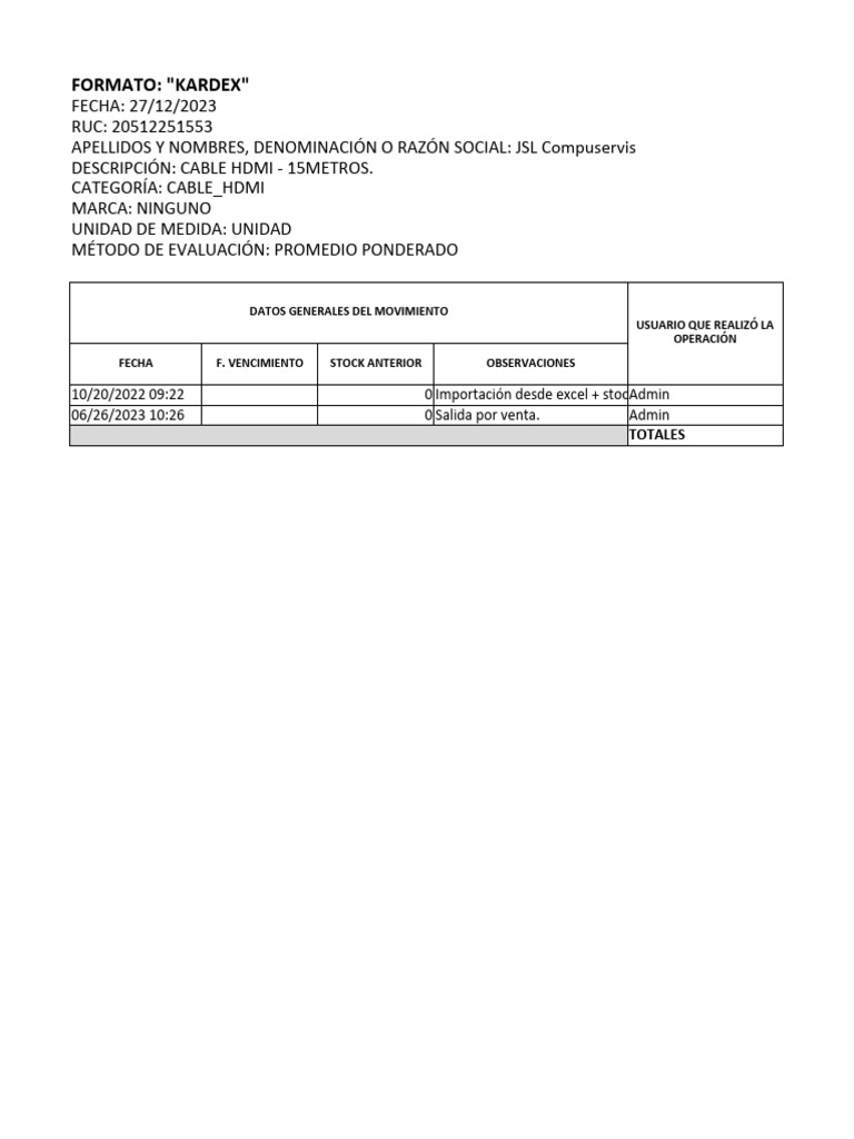 Kardex | PDF