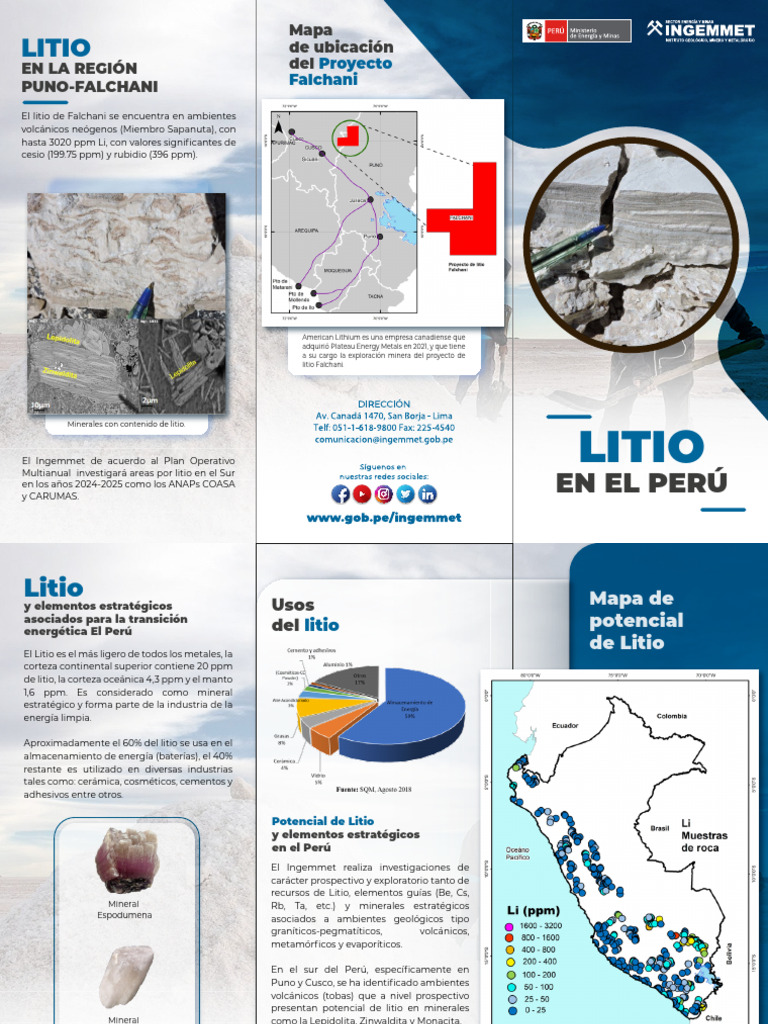 2023-Litio en El Peru | PDF | Litio | Ciencias fisicas