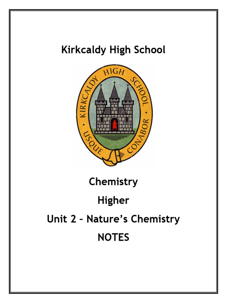 H Unit 2 Natures Chemistry Notes | PDF