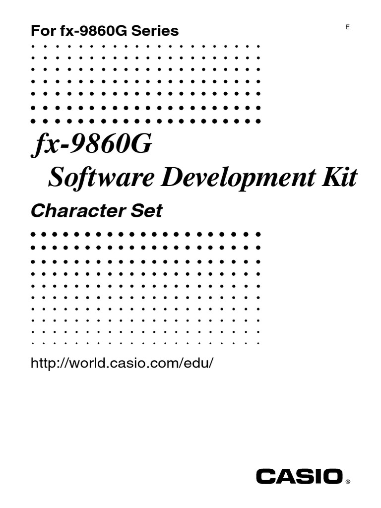 fx-9860G SDK Character Guide | PDF | Computer Data | Text