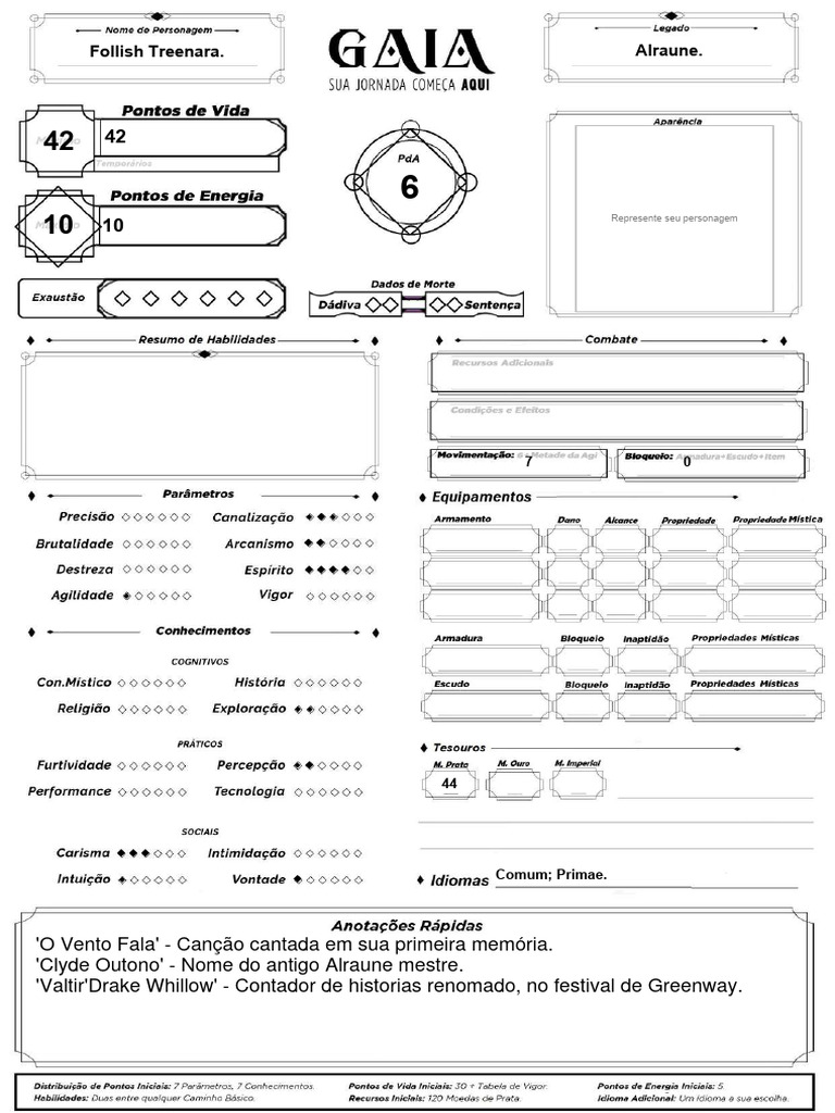 Ficha Foll Is Tree Nara Gaia | PDF