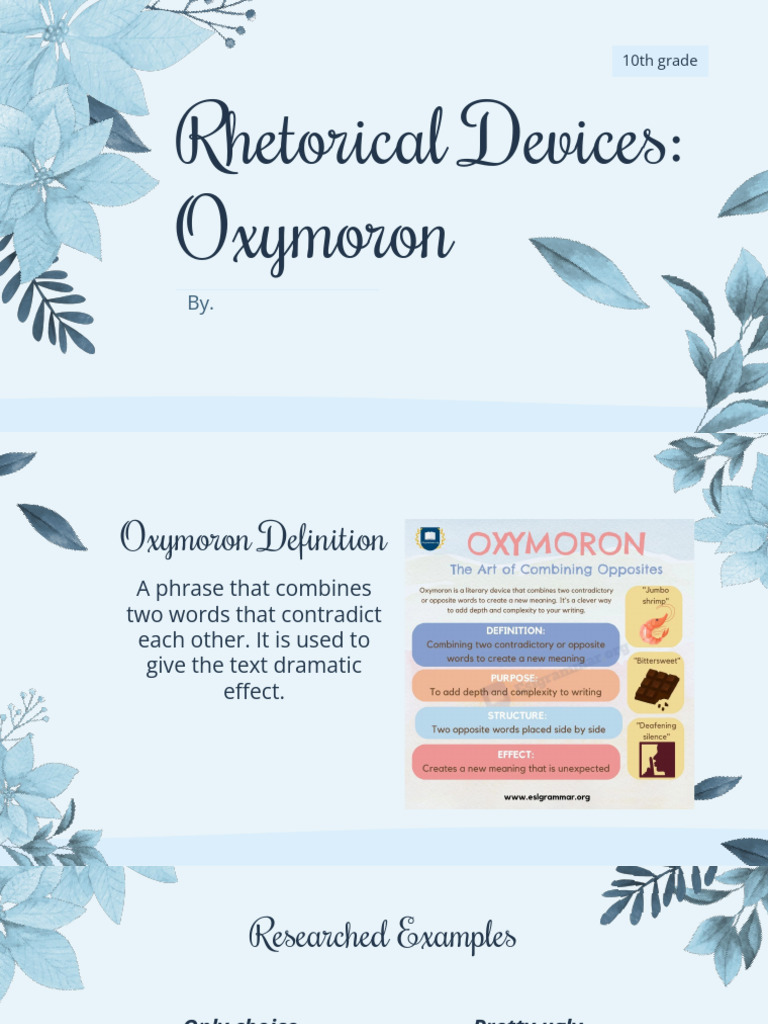 Understanding Oxymorons: Definitions & Examples | PDF