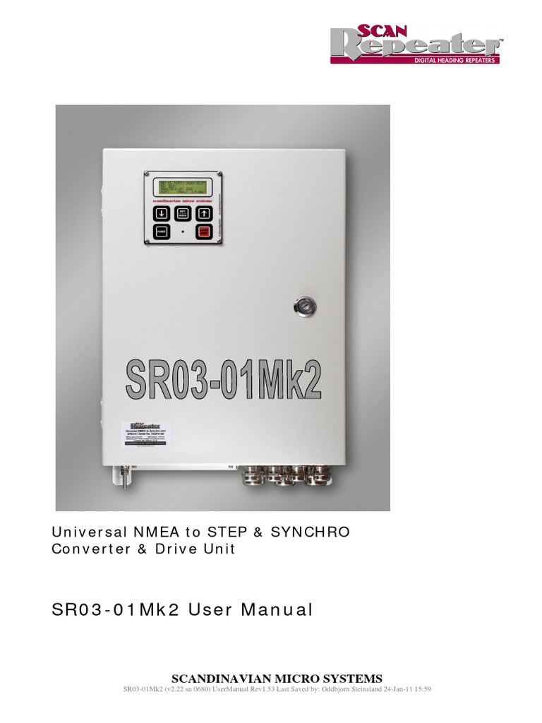SR03-01Mk2 - v2.22 SN 0680 - UserManual Rev1.53 | PDF | Business | Technology & Engineering