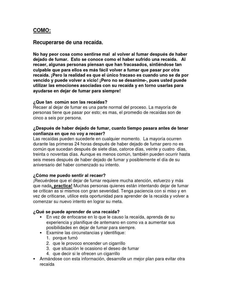 Relapse Spanish | PDF