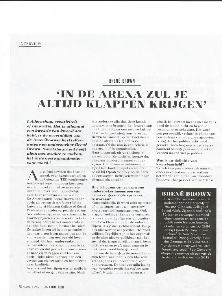 Renee Brown Kwetsbaarheid1 | PDF
