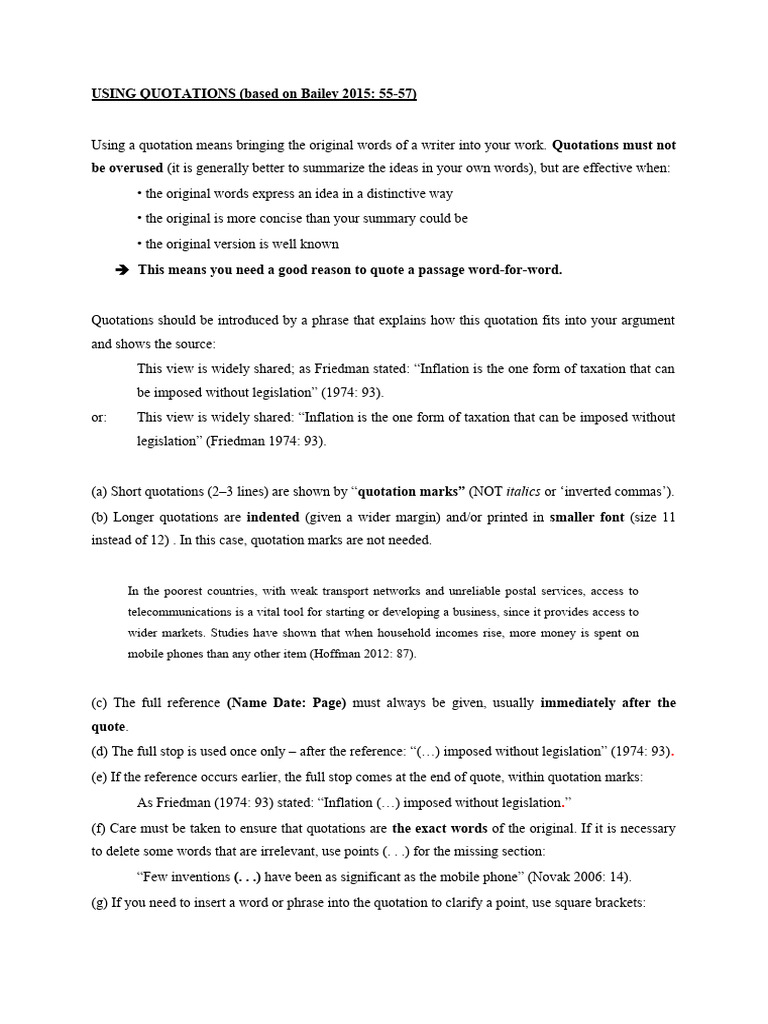 Effective Use of Quotations in Writing | PDF | Human Communication ...