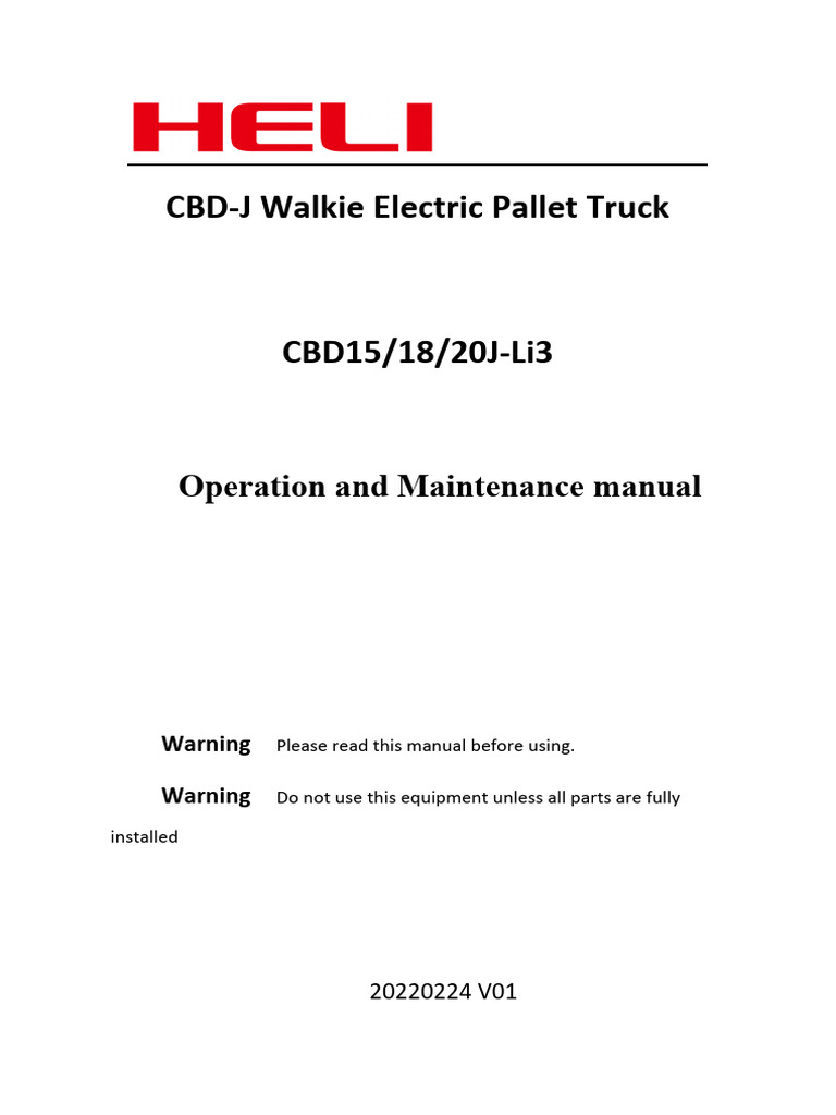 CBD15-18-20J-Li3-operation Manual | PDF
