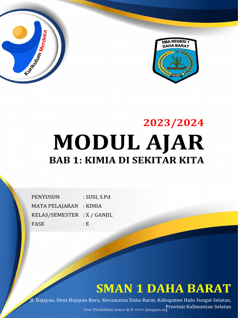 Modul Ajar Kimia Di Sekitar Kita | PDF