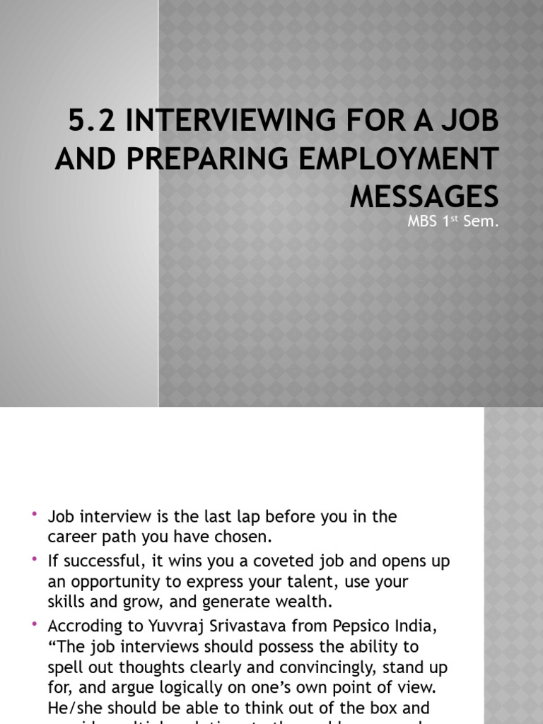 Interviewing | PDF | Job Interview | Interview