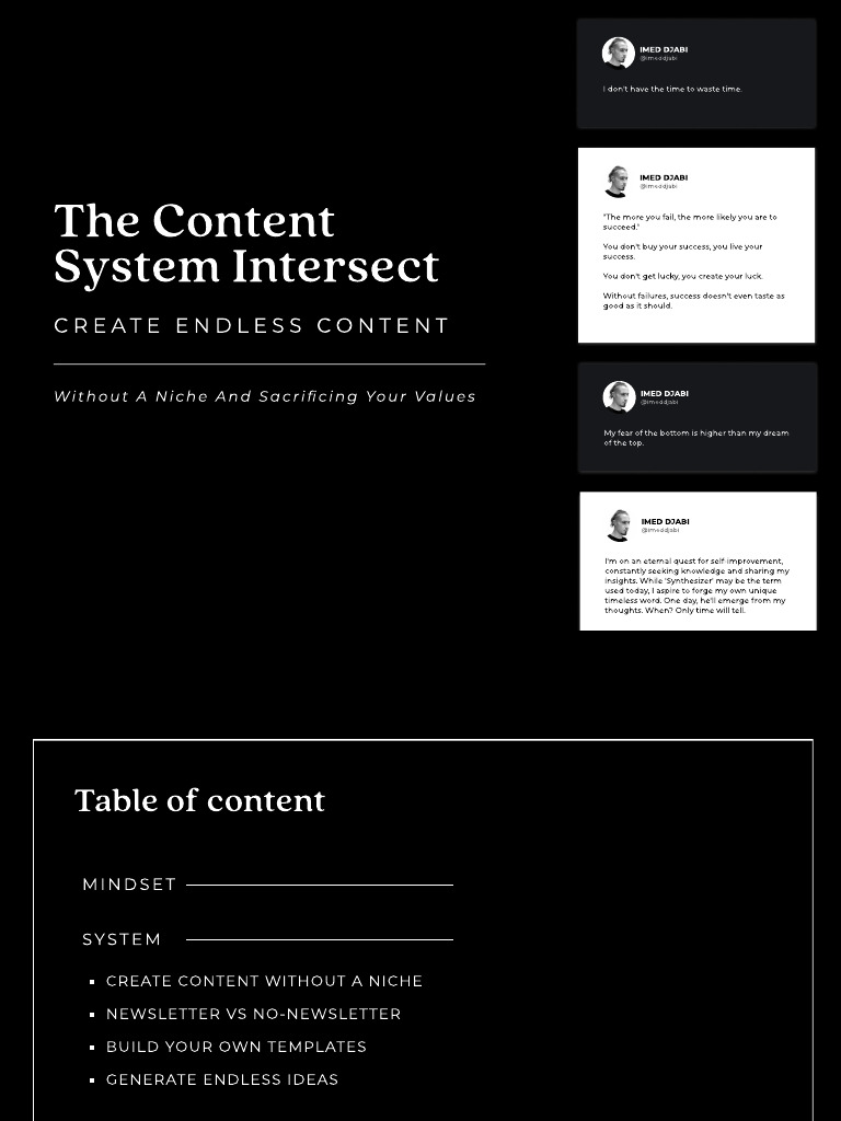 The Content System Intersect Guide by Imed Djabi | PDF