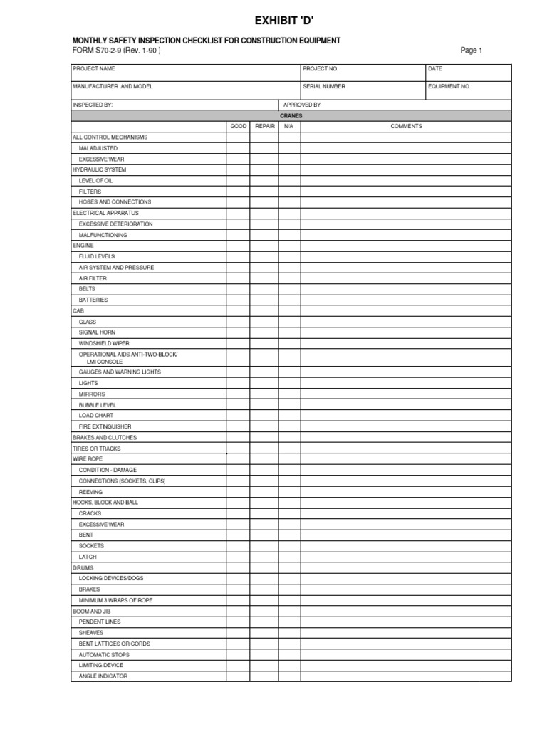 EX-04 Monthly Safety Inspection | PDF
