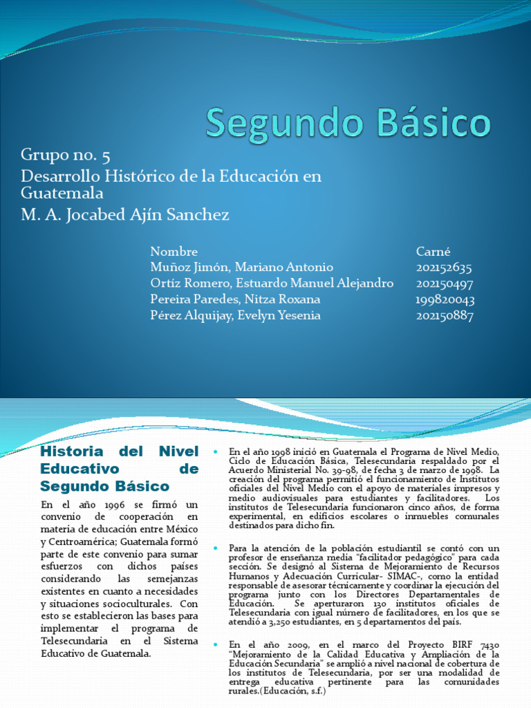 Historia, Malla Curricular, CNB y Leyes Educativa Del Nivel Medio Del Grado de Segundo Básico | PDF