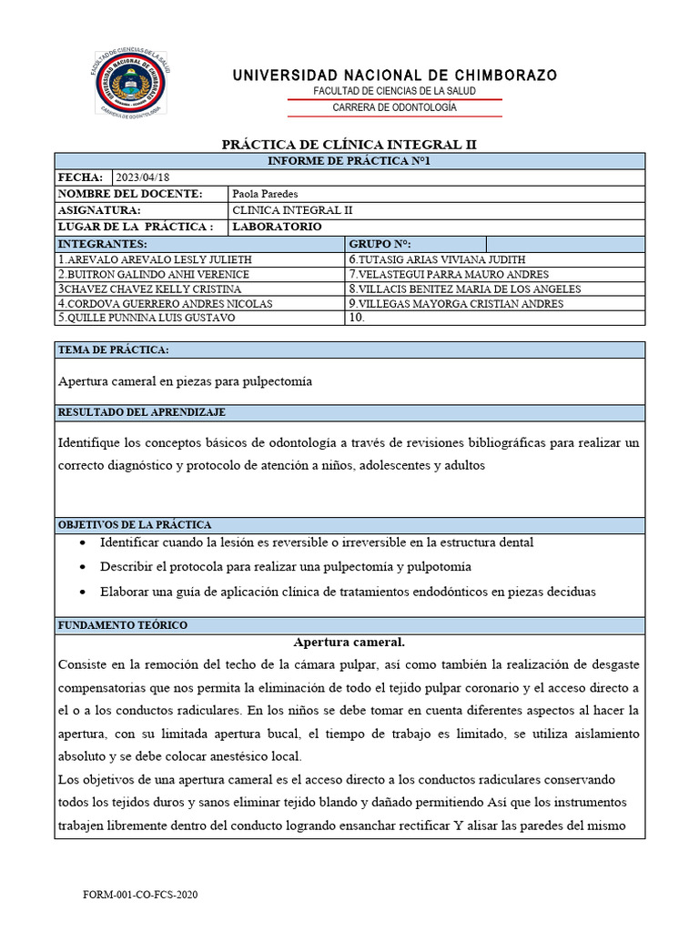 Apertura Cameral | PDF