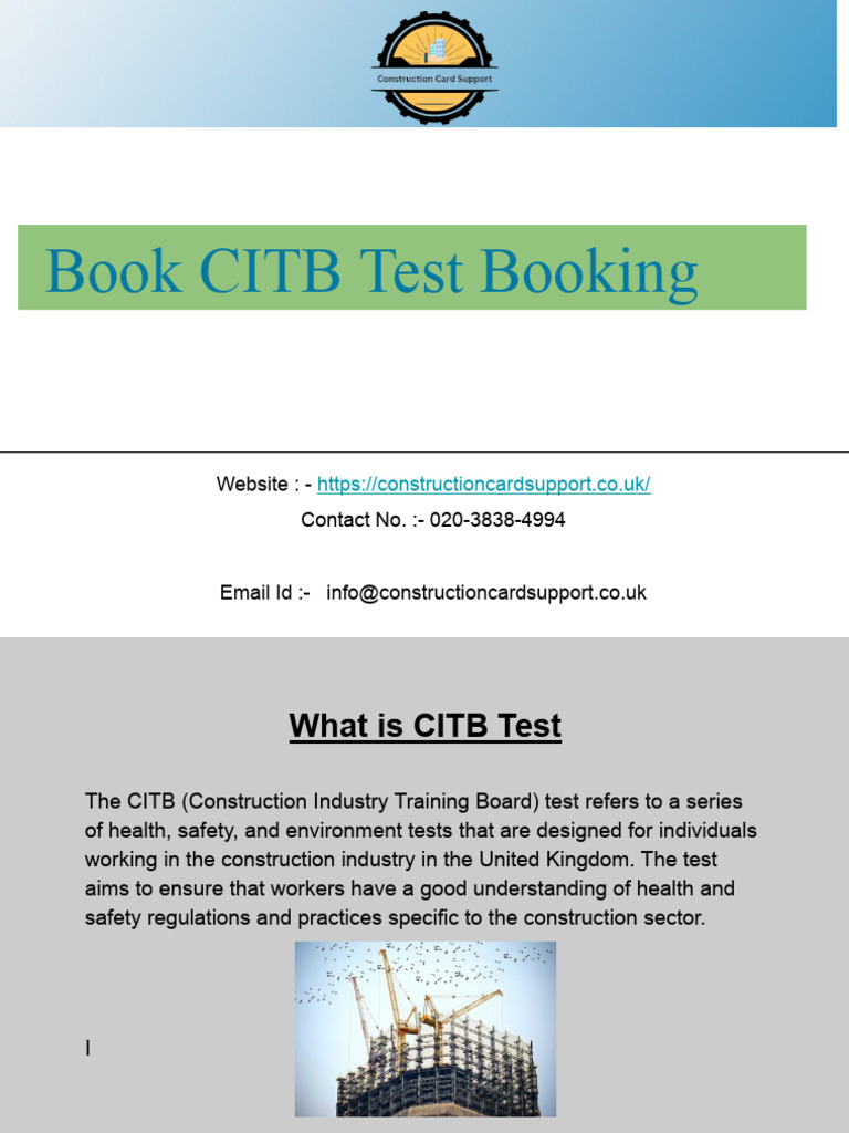 Book CITB Test Online UK | PDF | Finance & Money Management ...