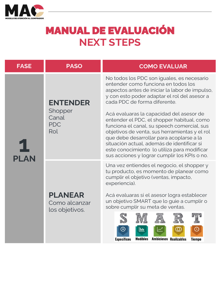 Manual Evaluación Next Steps | PDF