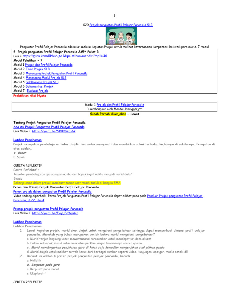 Profil Pelajar Pancasila SLB | PDF | Seni