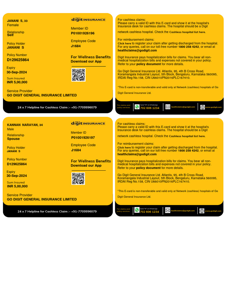 D129625864 2881344297623200 Ecard | PDF | Insurance | Service Industries